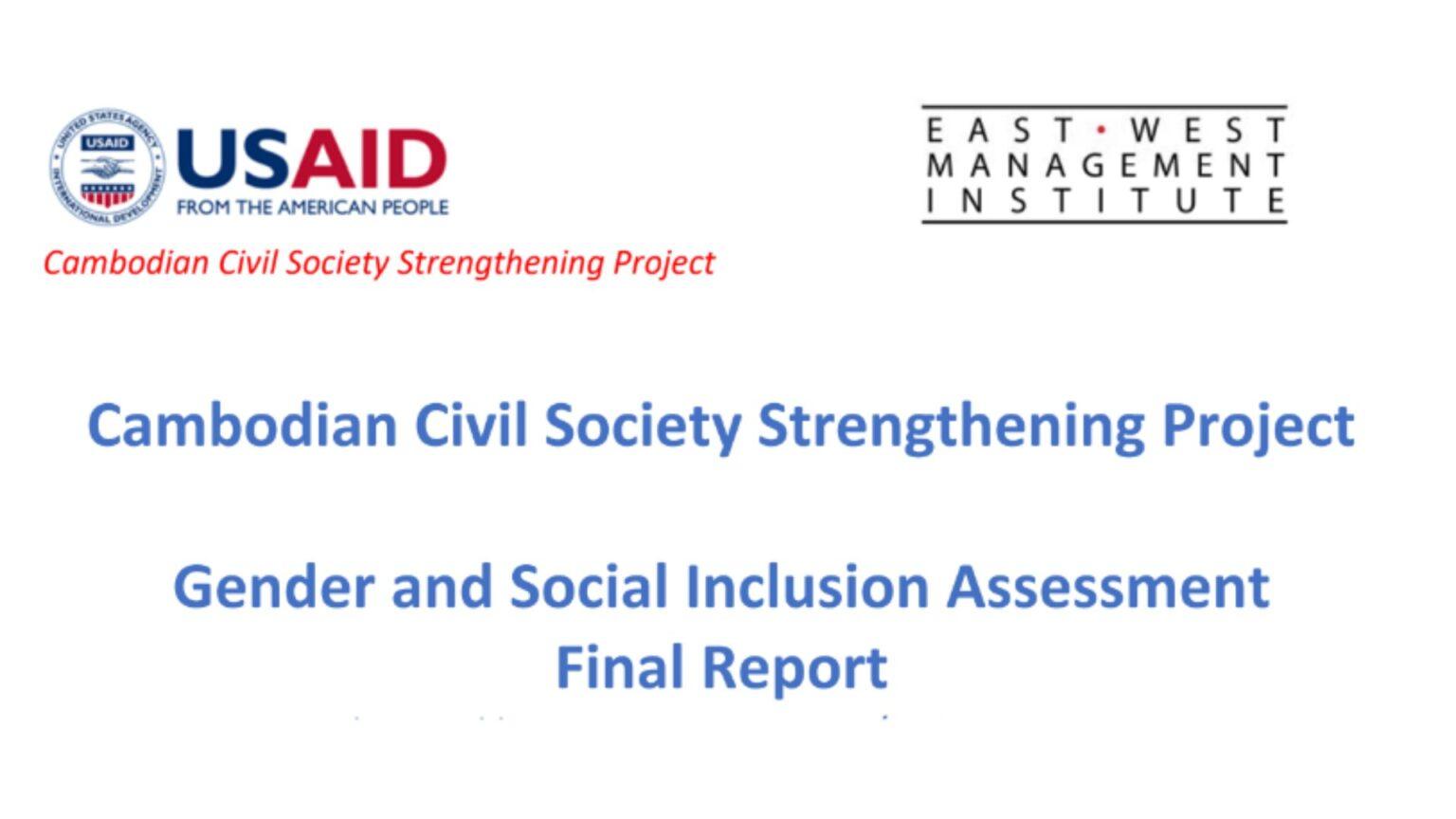 Cambodian Civil Society Strengthening Project – Gender and Social ...