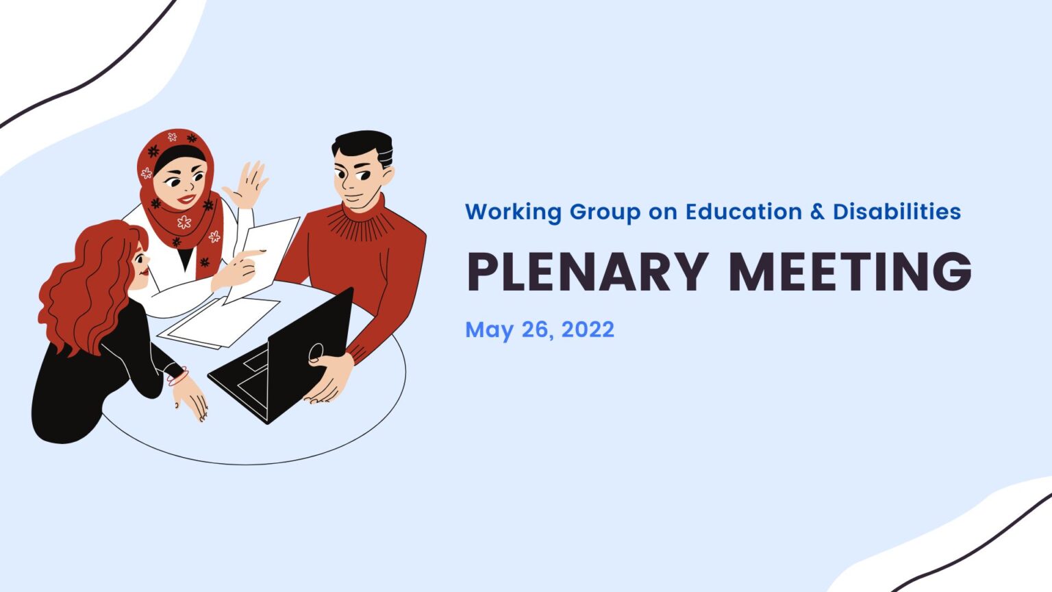 Working Group Education and Disabilities (WGED) Plenary Meeting Minutes ...
