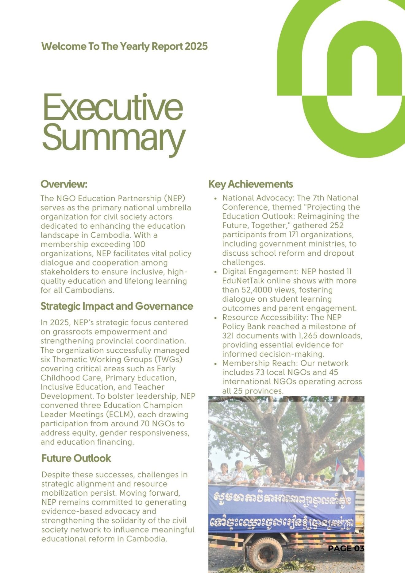 Annual Report of NEP 2025 – NGO Education Partnership
